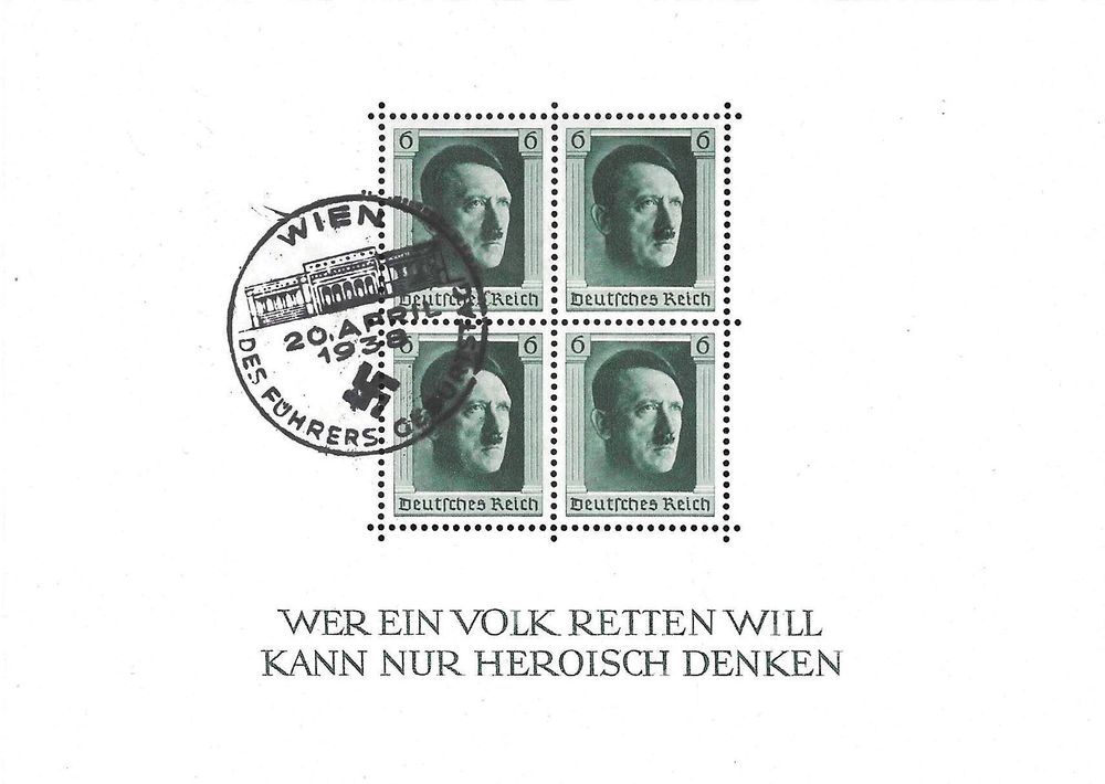 Adolf Hitler Wien 1938 Viererblock | Kaufen auf Ricardo