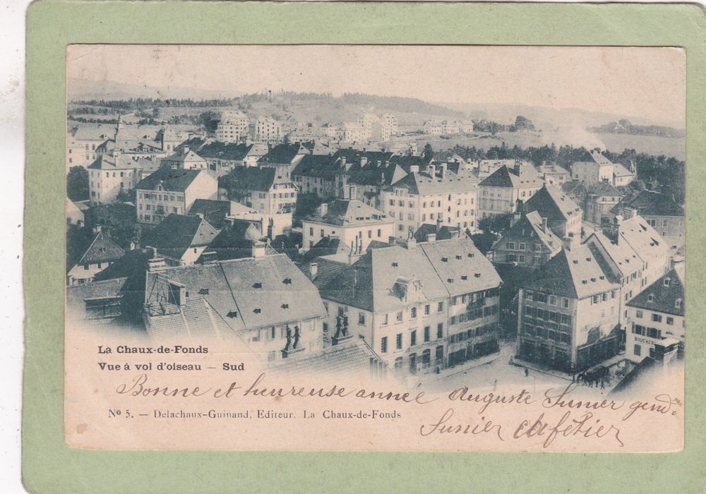La Chaux-de-Fonds Vue à vol oiseau 1900 | Kaufen auf Ricardo
