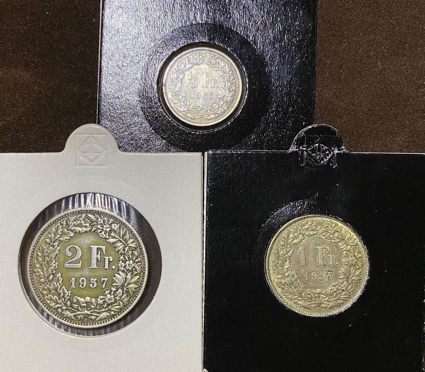 Schweiz Silber-Set 1957, 2 1 1/2 Franken | Kaufen auf Ricardo