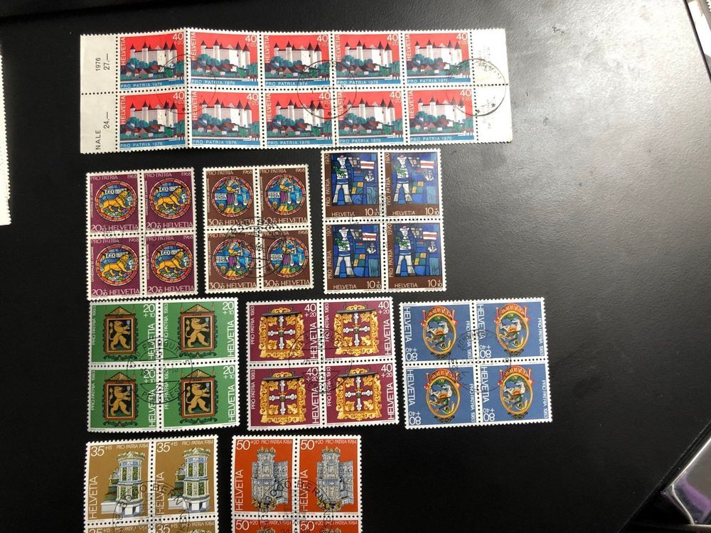 9 blocs de 4 oblitérés Pro Pro Patria | Kaufen auf Ricardo