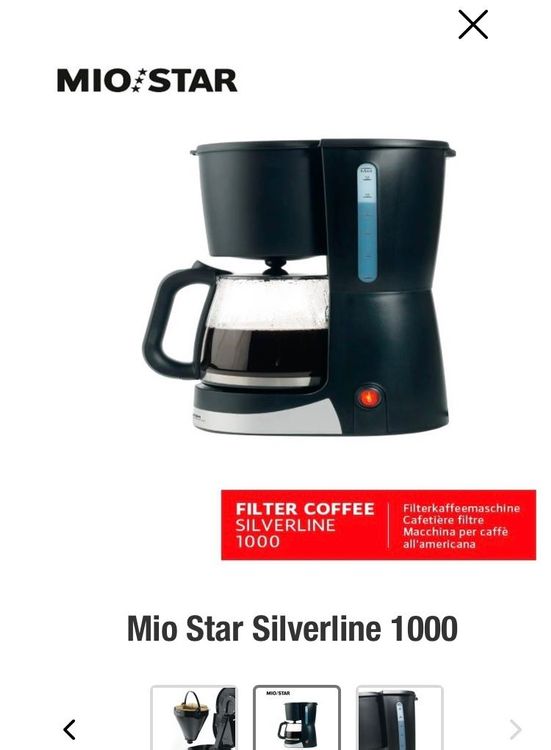 Filterkaffeemaschine Mio Star | Kaufen auf Ricardo
