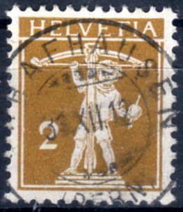 SCHAFFHAUSEN 1912 TELLKNABE MIT ARMBRUST VOLLSTEMPEL - EM252 | Kaufen auf Ricardo