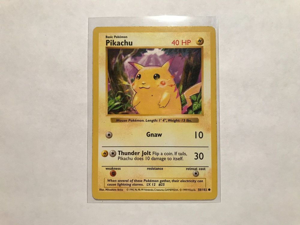 Red Cheeks Pikachu Base Shadowless | Acheter sur Ricardo