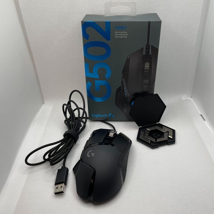 logitech G502 Hero inkl. Box + Gewichte | Kaufen auf Ricardo