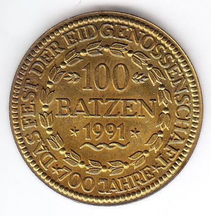 JETON/TOKEN: 100 BATZEN 1991 | Comprare su Ricardo