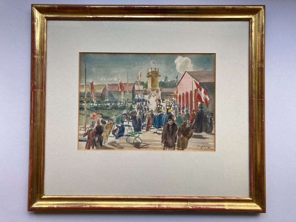 Tolles Aquarell von Friedrich (Fritz) TRAFFELET 1897-1954 | Kaufen auf Ricardo