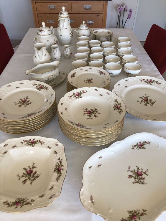 Rosenthal Sanssouci Elfenbein Moosrose 64 Teilig | Kaufen auf Ricardo