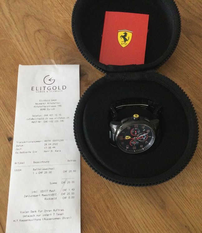 Ferrari Uhr Original und Neu | Kaufen auf Ricardo