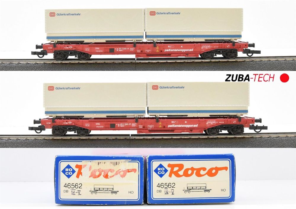2x Roco 46562 Tiefladewagen DB H0 GS OVP | Acheter sur Ricardo