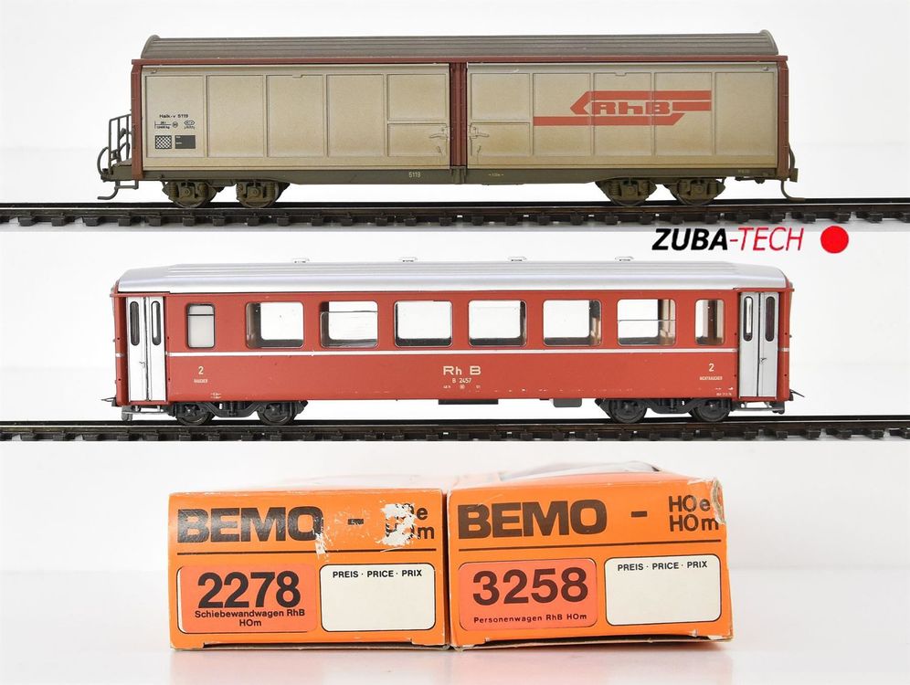 Bemo 2x Wagen der RhB H0m GS mit OVP | Kaufen auf Ricardo