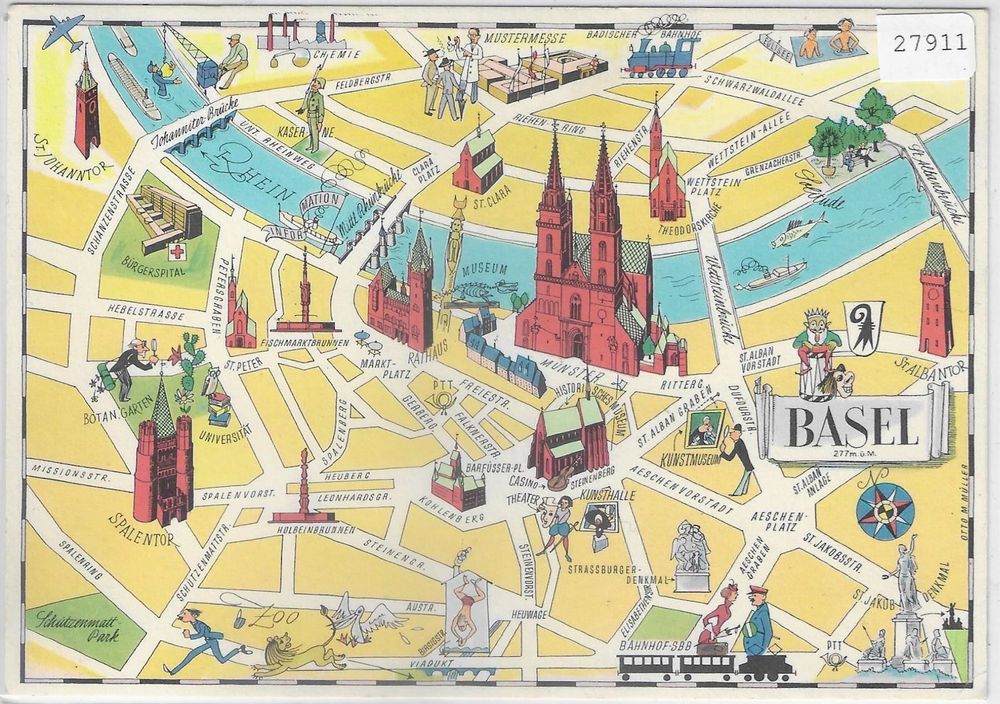 Basel - Stadtplan - Stempel:Schweiz. | Kaufen auf Ricardo