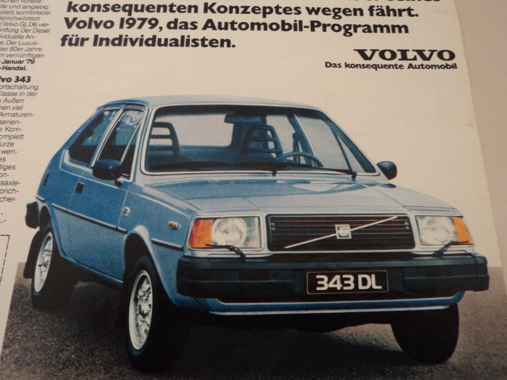 Prospekt Werbeblatt Volvo 343 DL 1978 | Kaufen auf Ricardo