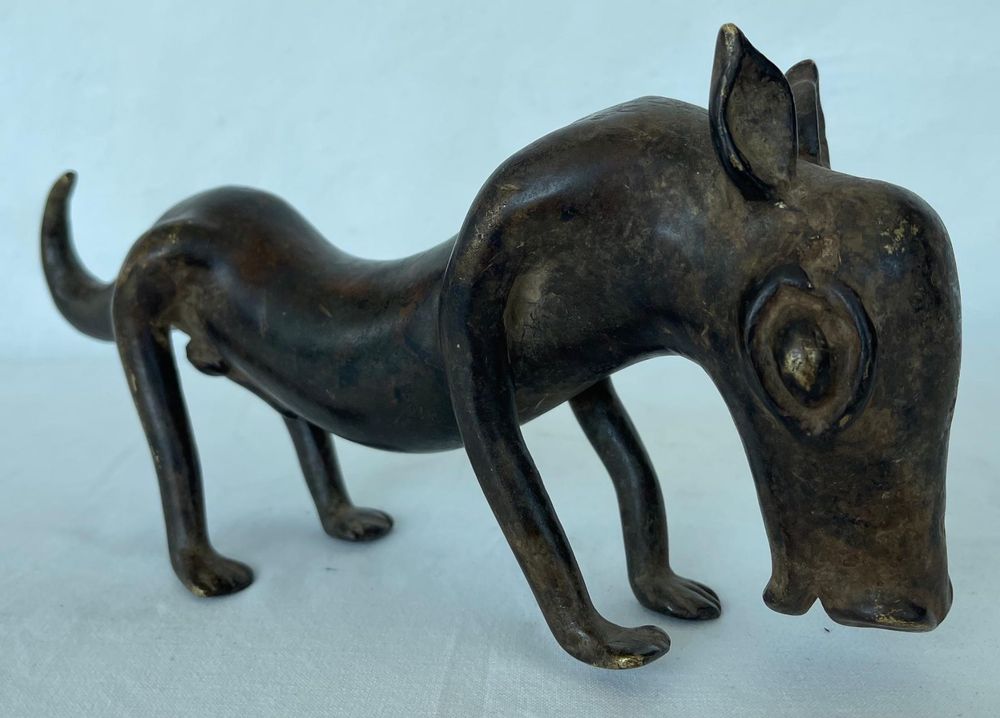 XXL seltenes antikes Bronze Tier Benin 26 cm x 12 cm Kg 2 | Comprare su ...