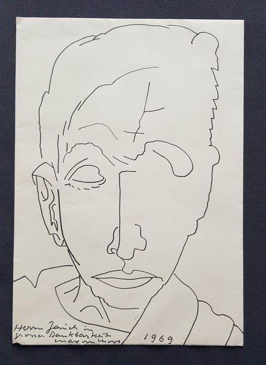 Max von Moos original Zeichnung signiert und datiert 1969 | Kaufen auf ...