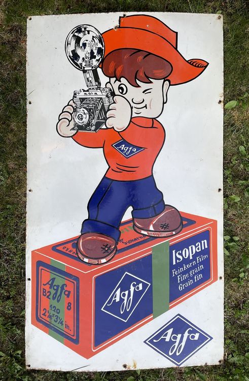 AGFA Mexican Boy Werber Emailschild 1940 | Kaufen auf Ricardo