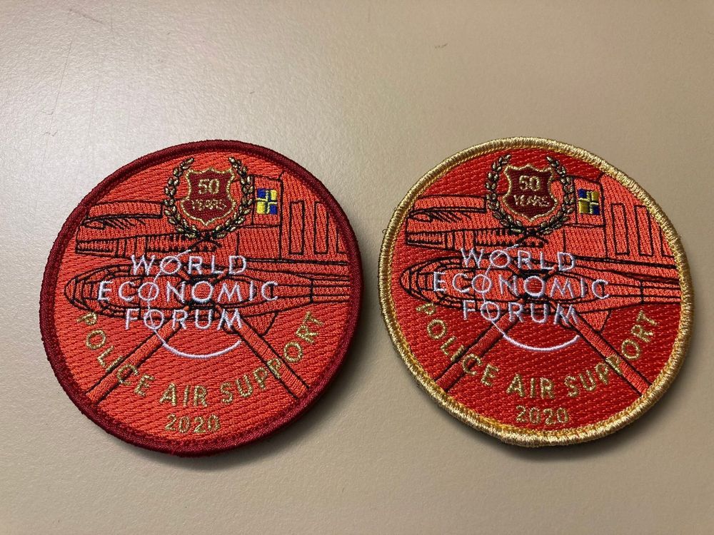 2 Badges CH Luftwaffe: WEF 2020 - Police Air Support | Kaufen auf Ricardo