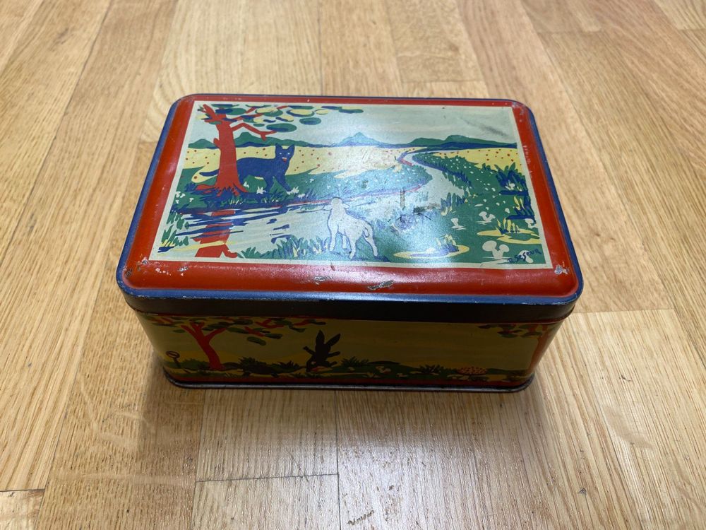 VINTAGE Metall-Schachtel BOX rot | Kaufen auf Ricardo