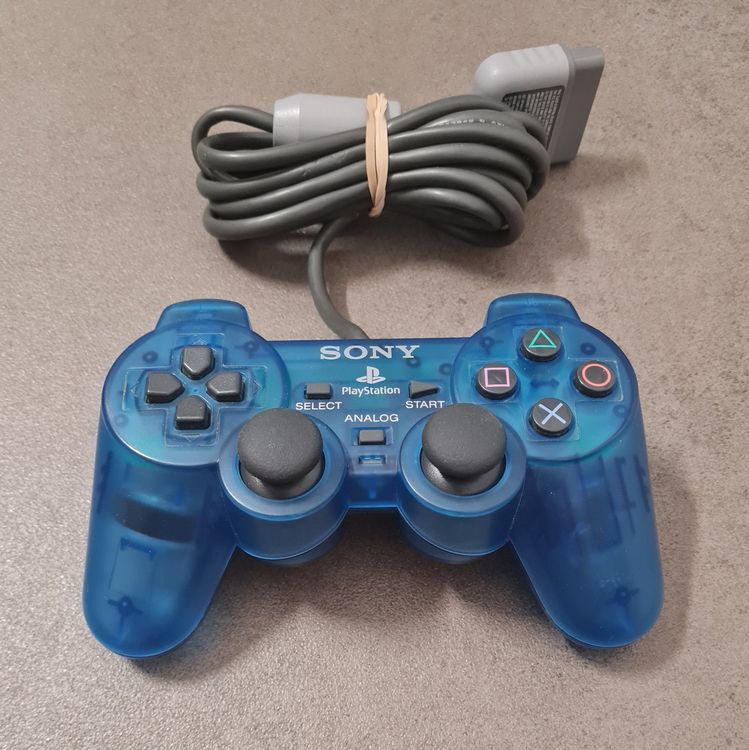 Original PS2 Dualshock 2 Controller Blau Transparent | Kaufen auf Ricardo