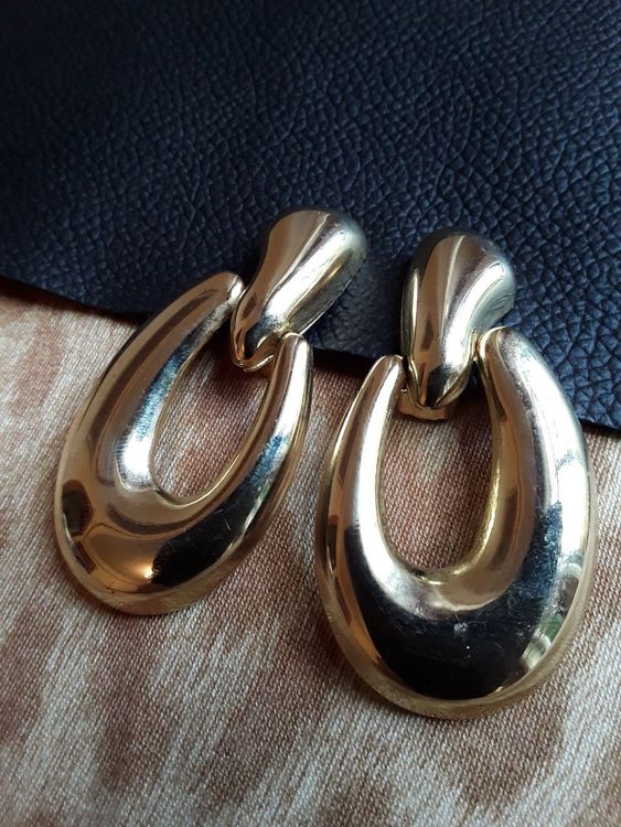 Vintage goldene Ohrclips 70er Jahre | Kaufen auf Ricardo