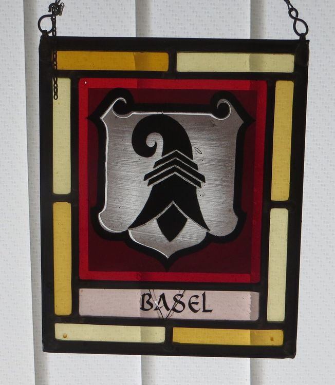 Original Handarbeit: Bleiglas-Bild "Basel-Stadt" Wappen | Kaufen auf ...