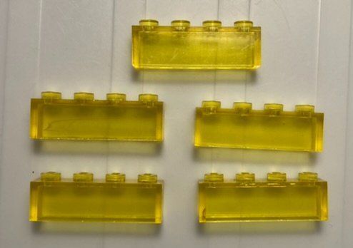 Lego Trans-Yellow 4x1 Bricks 5stk aus Lego Space | Kaufen auf Ricardo