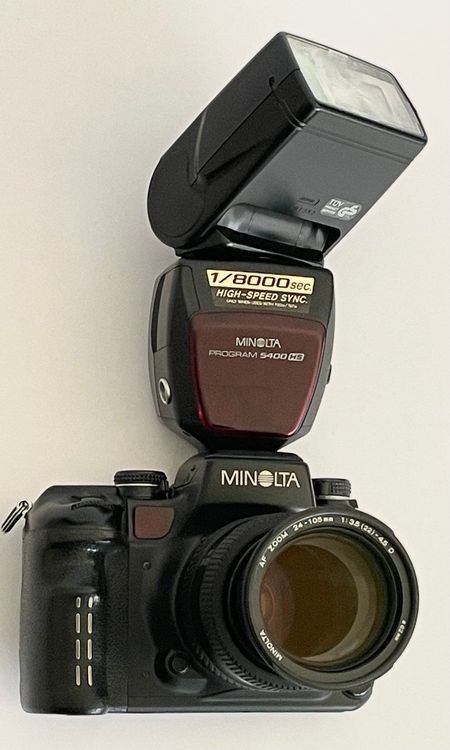 MINOLTA DYNAX 9 BODY + BLITZ + ZOOM – SUPER ZUSTAND | Kaufen auf Ricardo
