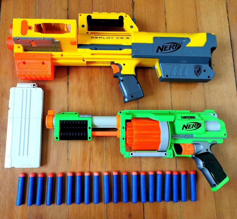 Nerf Deploy CS-6 und Nerf Fury Fire Set mit 20 Darts | Kaufen auf Ricardo
