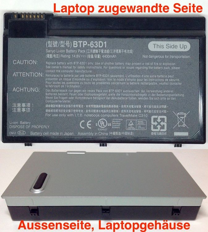Sanyo BTP-63D1 Laptop Akku Batterie Li-ion Battery Pack | Kaufen auf ...