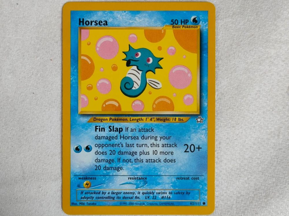 Horsea Pokemon card English Anglais EN carte Neo Genesis | Kaufen auf ...