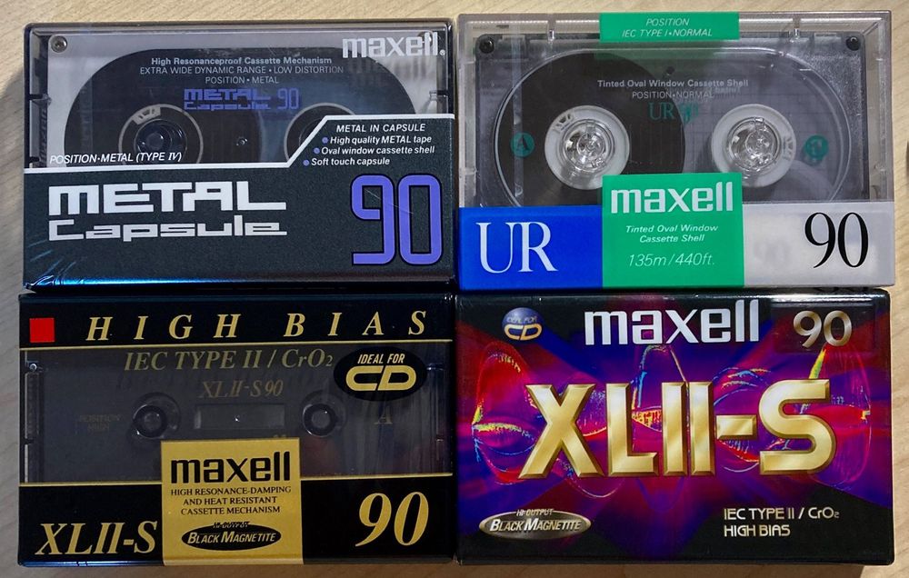 Maxell Capsule 90, UR 90, XLII-S 90 und XLII-S 90 Neu (OVP) | Acheter sur Ricardo