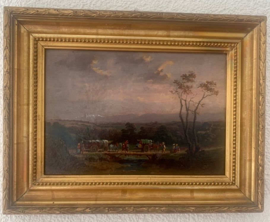 Antike Bild Öl auf Leinwand | Kaufen auf Ricardo