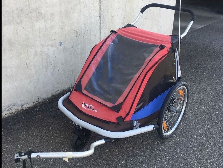 Veloanhänger CROOZER 535 sofort fahrbereit 2 Sitze | Kaufen auf Ricardo
