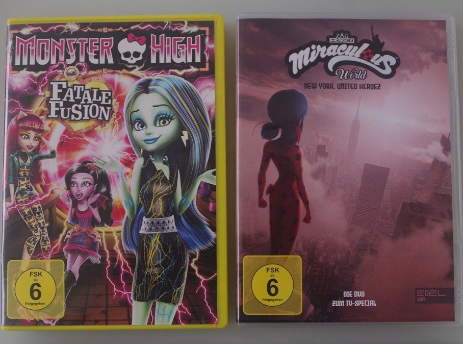 2 DVD Kinder Girls Filme Miraculous Ladybug + Monster High | Kaufen auf ...
