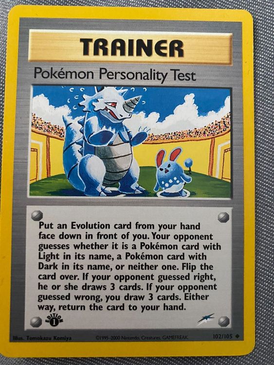 Pokémon Personality Test _ 102/105_1 Edition _Pokémon karte | Kaufen ...