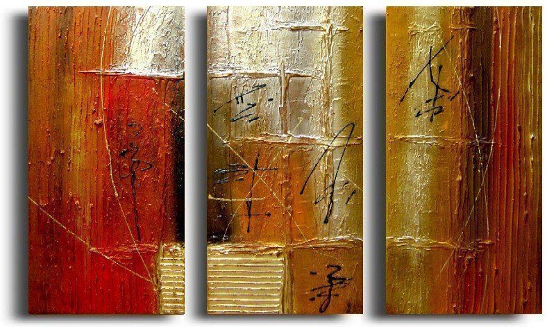 Paul Sinus «Anapol 2», tolles Original-Triptychon-Acrylbild | Kaufen auf Ricardo