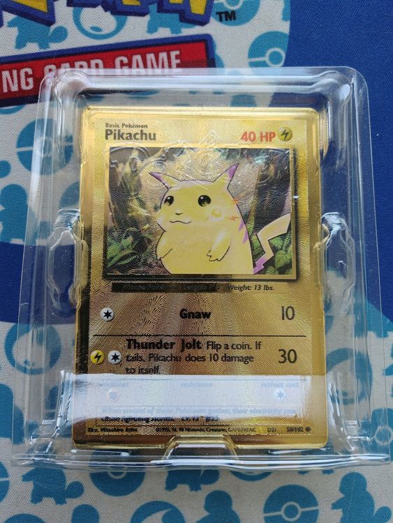 Pikachu Gold Metal Card - Pokemon Ultra Premium Collection | Comprare ...