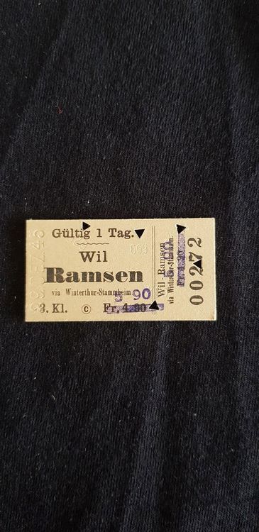 Billett Wil-Ramsen 1945 | Kaufen auf Ricardo