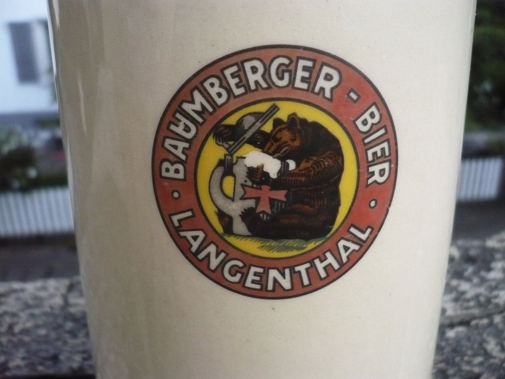 seltener 1 Liter Bierkrug BAUMBERGER BIER | Kaufen auf Ricardo