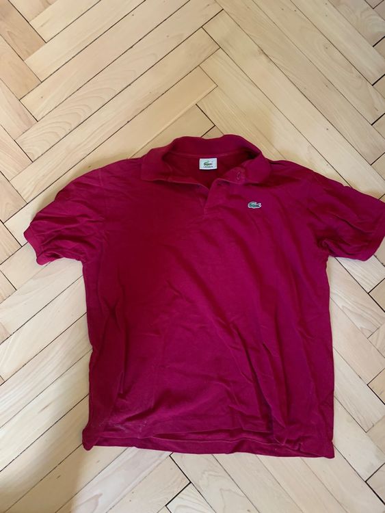 Original Lacoste Poloshirt weinrot / Bordeaux Gr.6 | Kaufen auf Ricardo