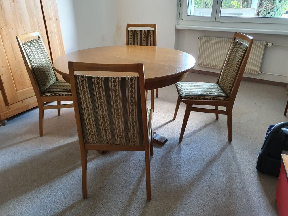 Tisch rund, ausziehbar, Eiche hell | Kaufen auf Ricardo