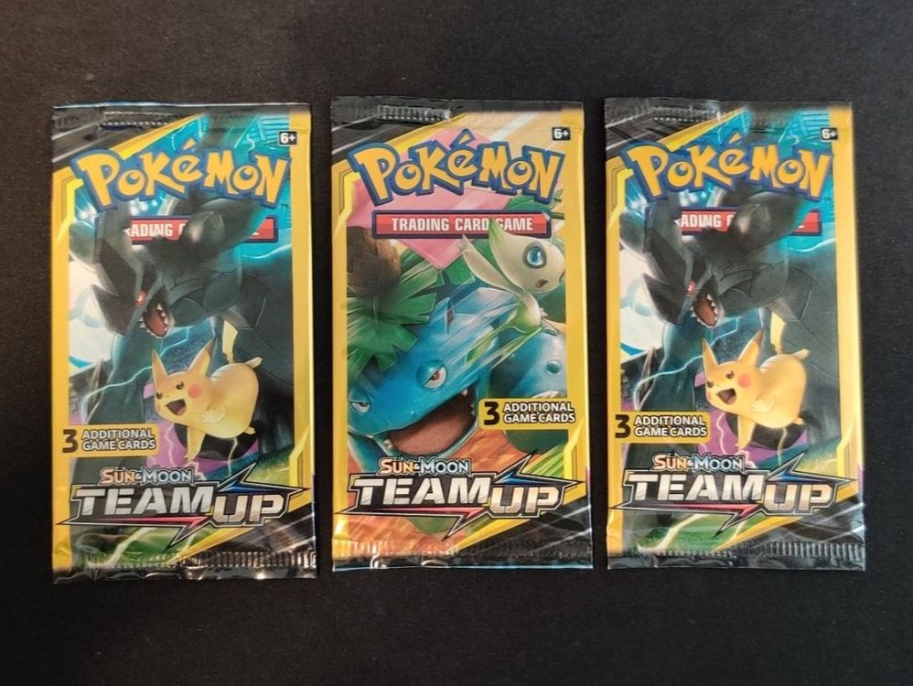 Sun & Moon Team Up Sealed Sample Booster 3 Stück | Kaufen auf Ricardo