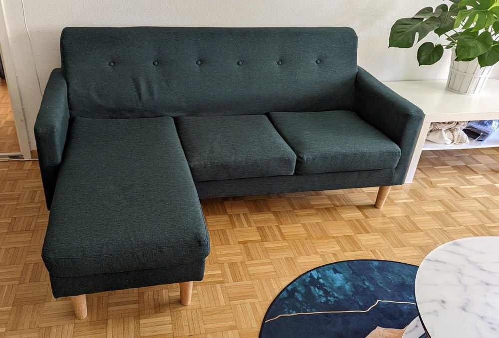Ecksofa Stoff Grün AUMA | Kaufen auf Ricardo
