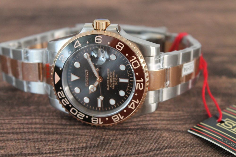SEIKO MOD - "ROOT BEER" TWO TONE 40mm - NEU | Kaufen auf Ricardo