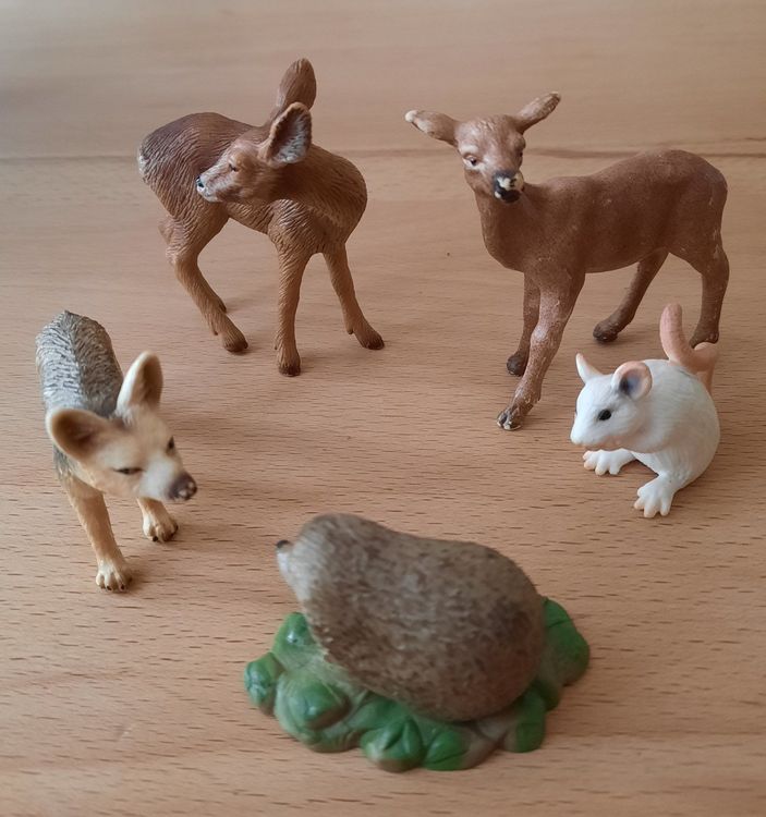 Schleich Tiere Wald Reh Fuchs Igel Ratte | Kaufen auf Ricardo