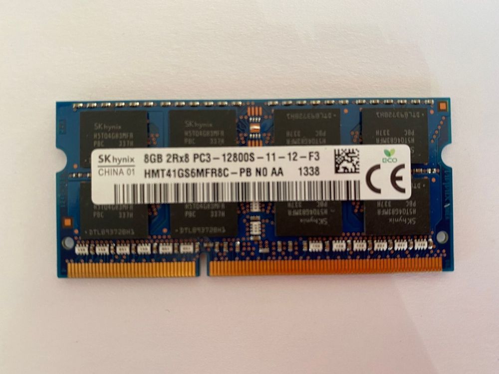 SK Hynix 8GB DDR3 2Rx8 PC3 12800S 11-13-F3 | Kaufen auf Ricardo
