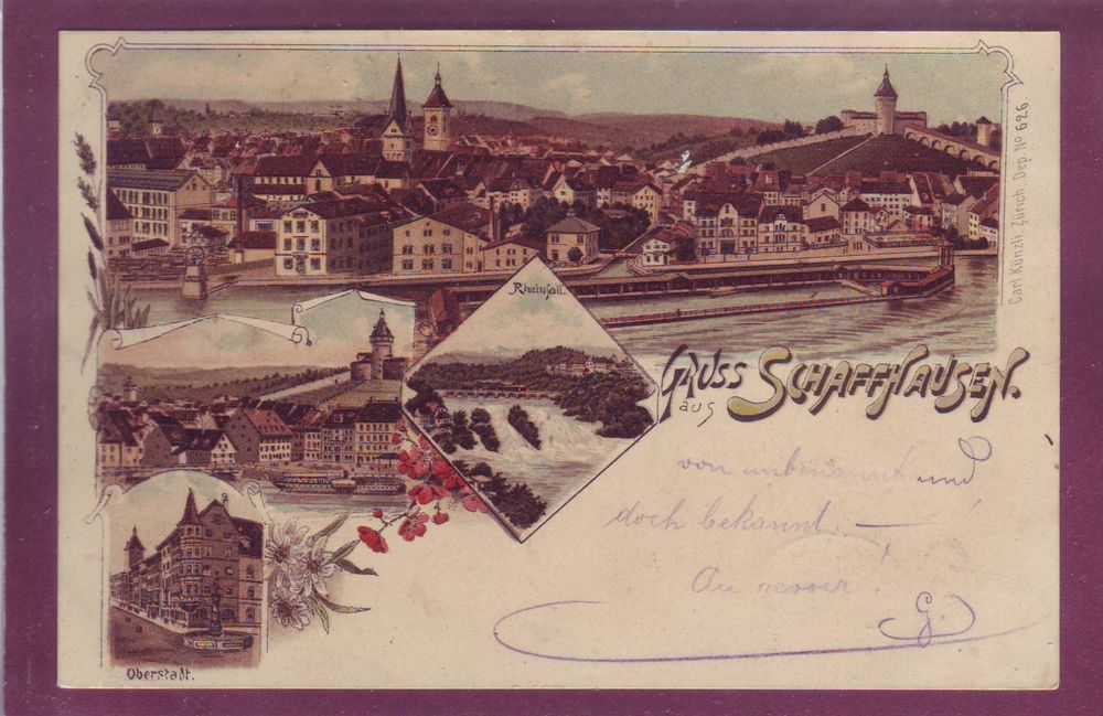 Gruss aus Schaffhausen 1906 / 4 images | Kaufen auf Ricardo