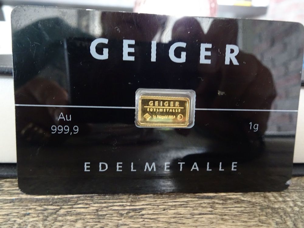 Goldbarren 1 g Geiger Edelmetalle 999,9 Feingold Zertifikat | Acheter ...