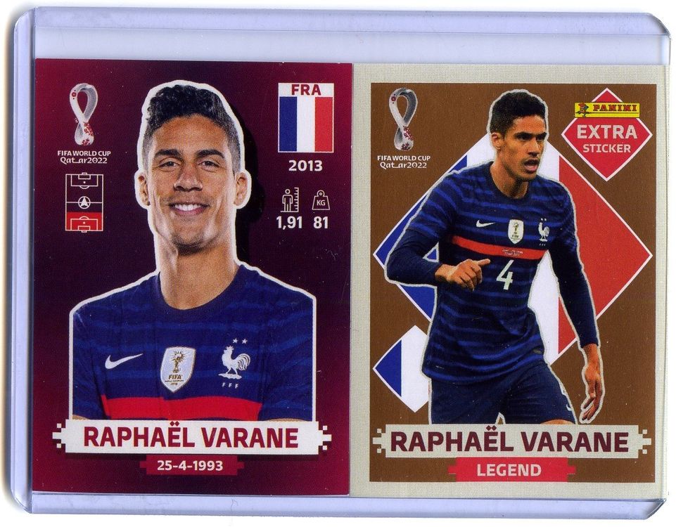 Panini WM 2022 Extra Sticker Raphaël Varane Legend (BRONZE) | Acheter sur Ricardo