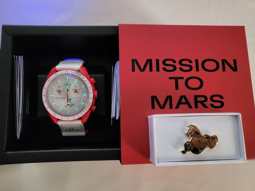 Omega X Swatch MoonSwatch Mission to Mars NEW + Omega Pins | Kaufen auf ...