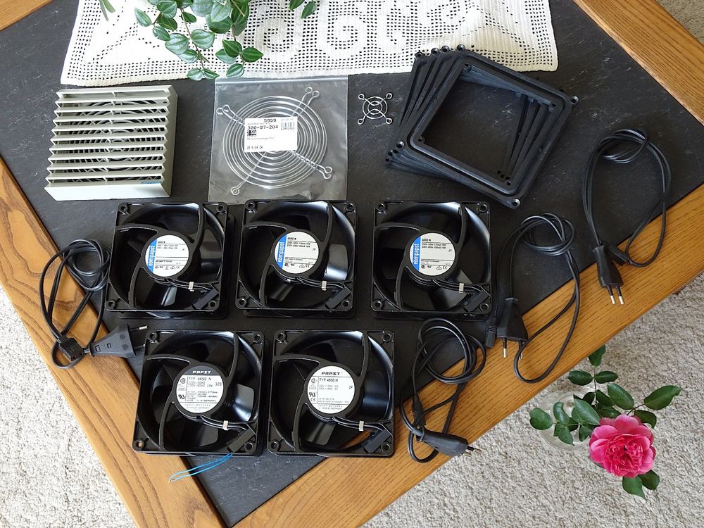 5 Stk. Papst Axial-Lüfter 119x119x38 AC 230V mit Zusatzmat. | Kaufen ...